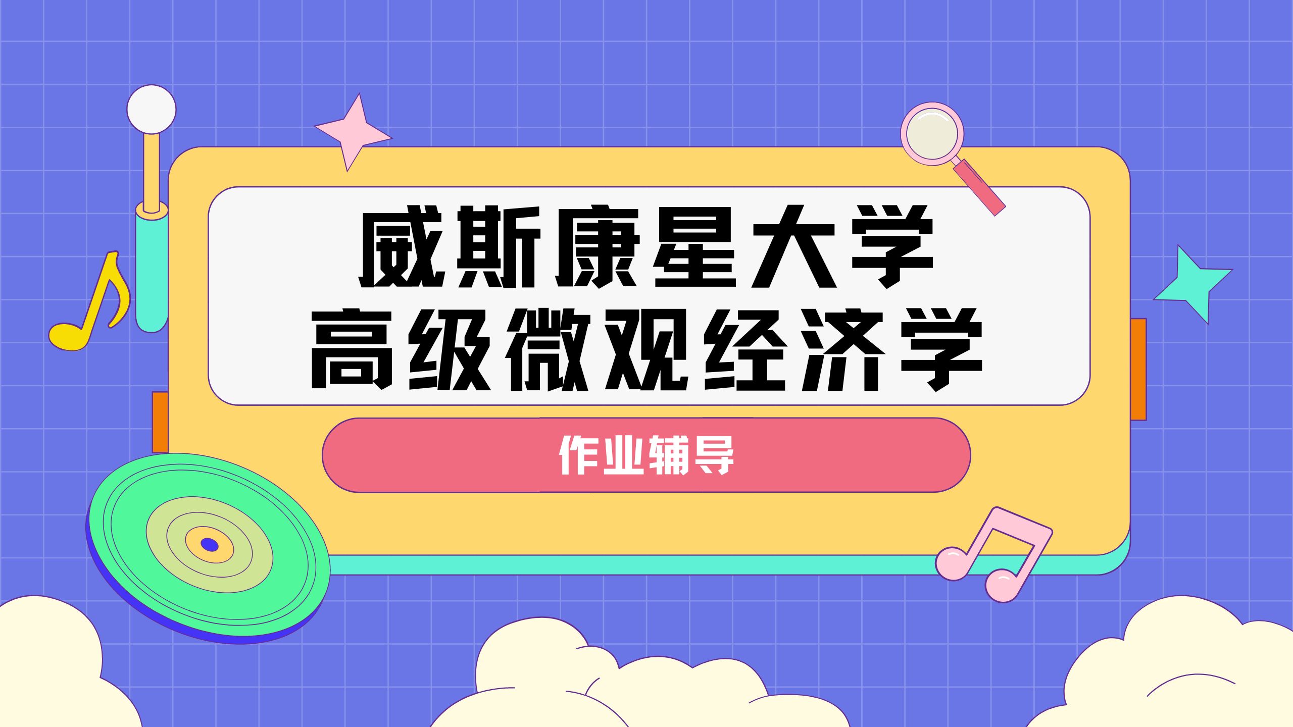 威斯康星大学高级微观经济学专业作业辅导