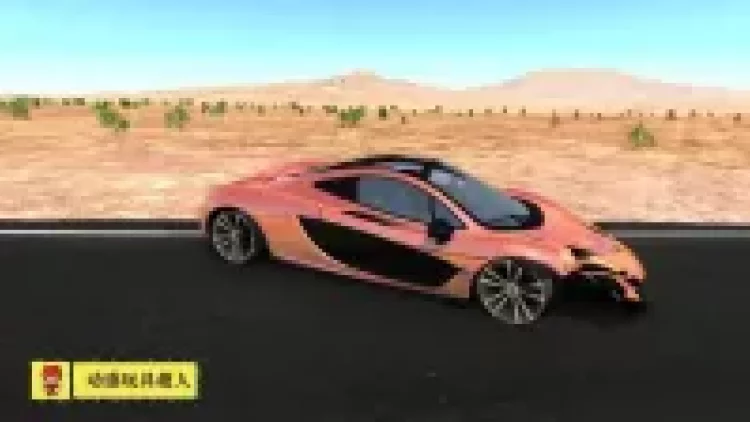 BeamNG drive车祸游戏,电脑模拟车在高速行驶时发生的车事故002