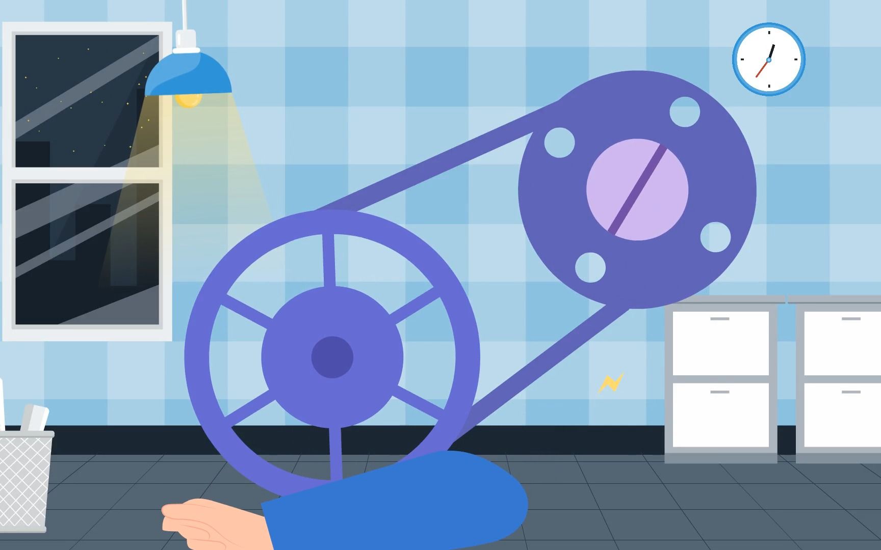 皮带、机械、齿轮伤害MG动画演示