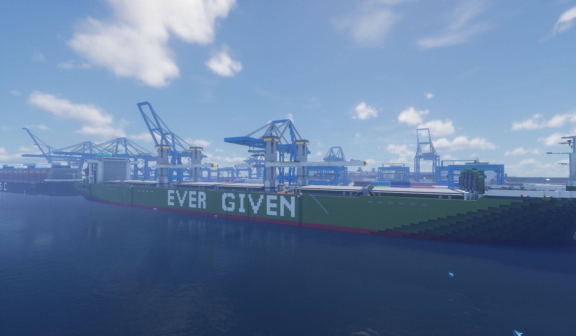 在MC里建一座现代港口_我的世界