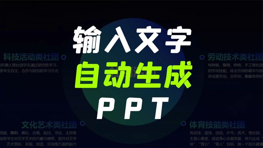 输入文字就能自动生成PPT,太炫酷了!