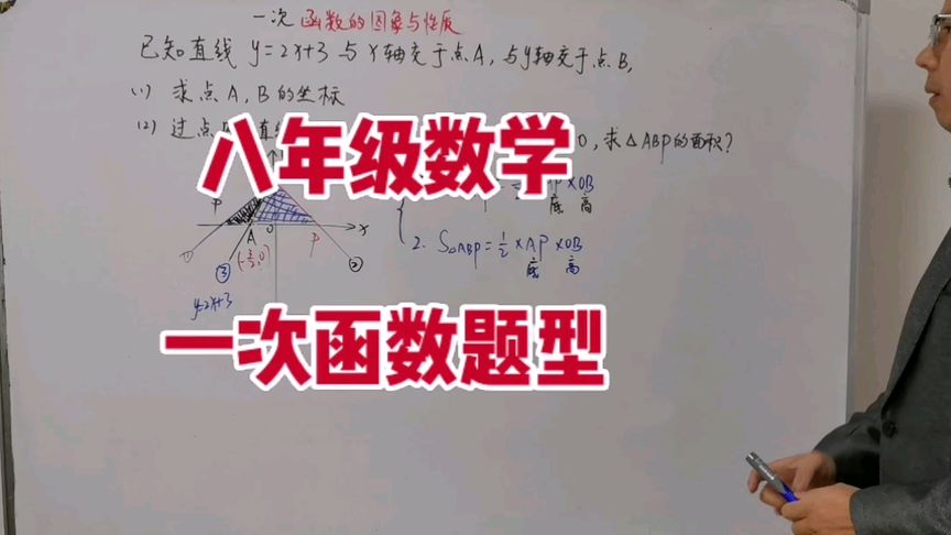 初中八年级数学关于一次函数常考题型分享