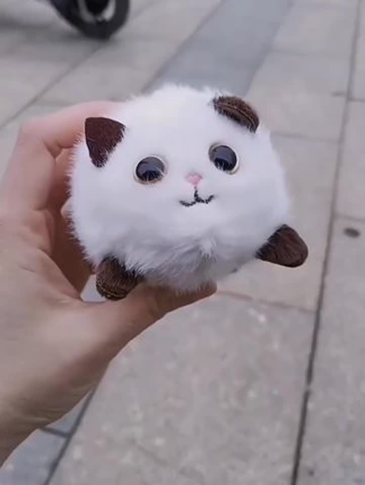 这款会摇尾巴的公仔,小猫咪毛绒公仔,拉绳会动的可爱小兔子解压小...