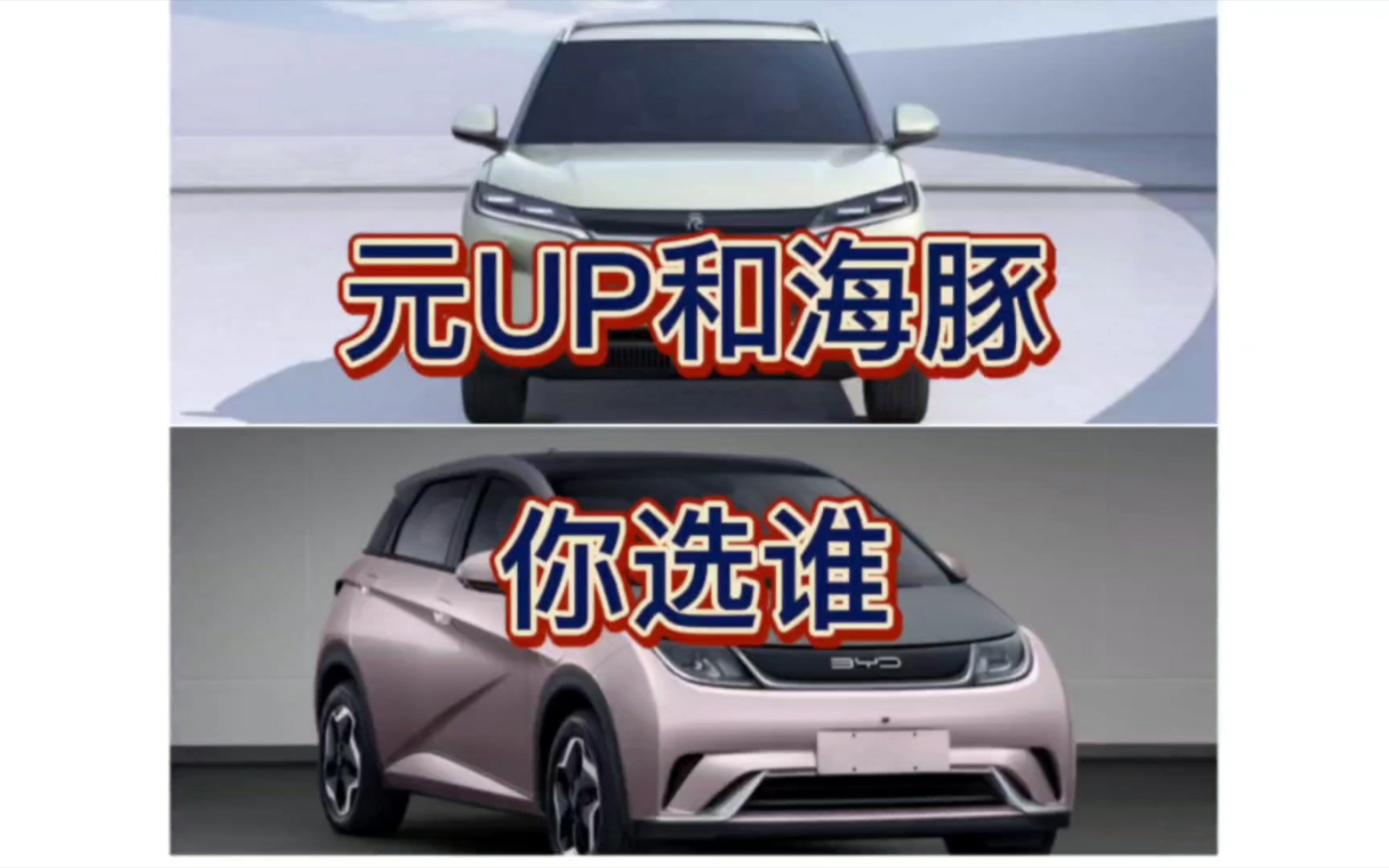 比亚迪元UP和海豚冠军版,同价位两者你会选择谁?