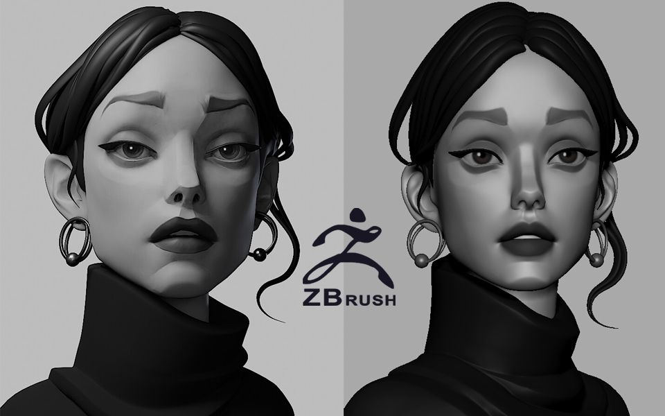 ...3D人物模型雕刻思路技巧干货教程,从球做起到上色渲染全过程讲解