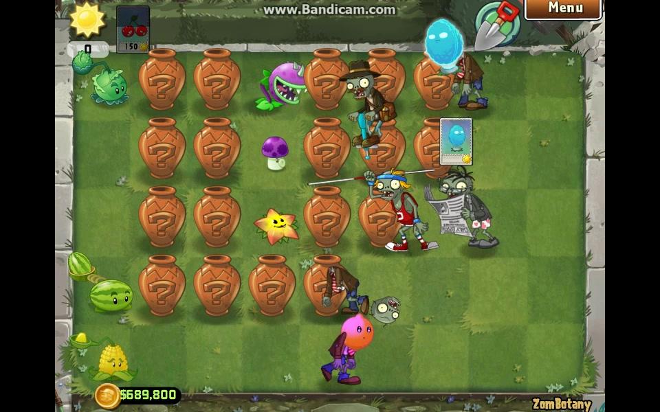 PVZ2 流畅:自制关卡 庭院小游戏--砸罐子