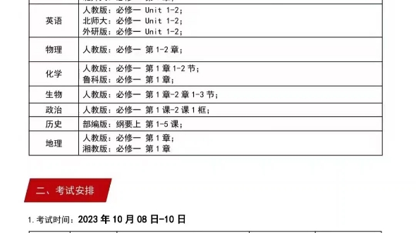 重磅!2024届河南高一青桐鸣大联考试题答案分享