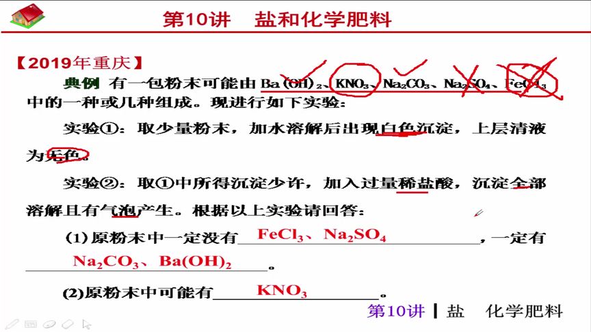 《初三化学》考点:未知固态粉末中成分的确定方法