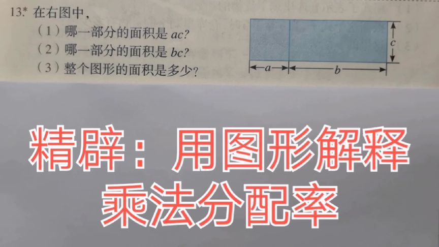 五年级数学上册《用字母表示数》#乘法分配率原来可以用图形解释