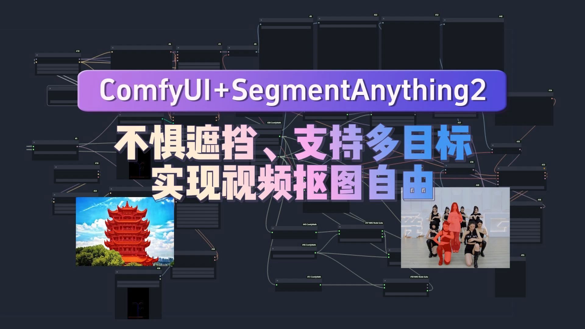 ComfyUI+SegmentAnything2:不惧遮挡、支持多目标,实现视频抠图自由...