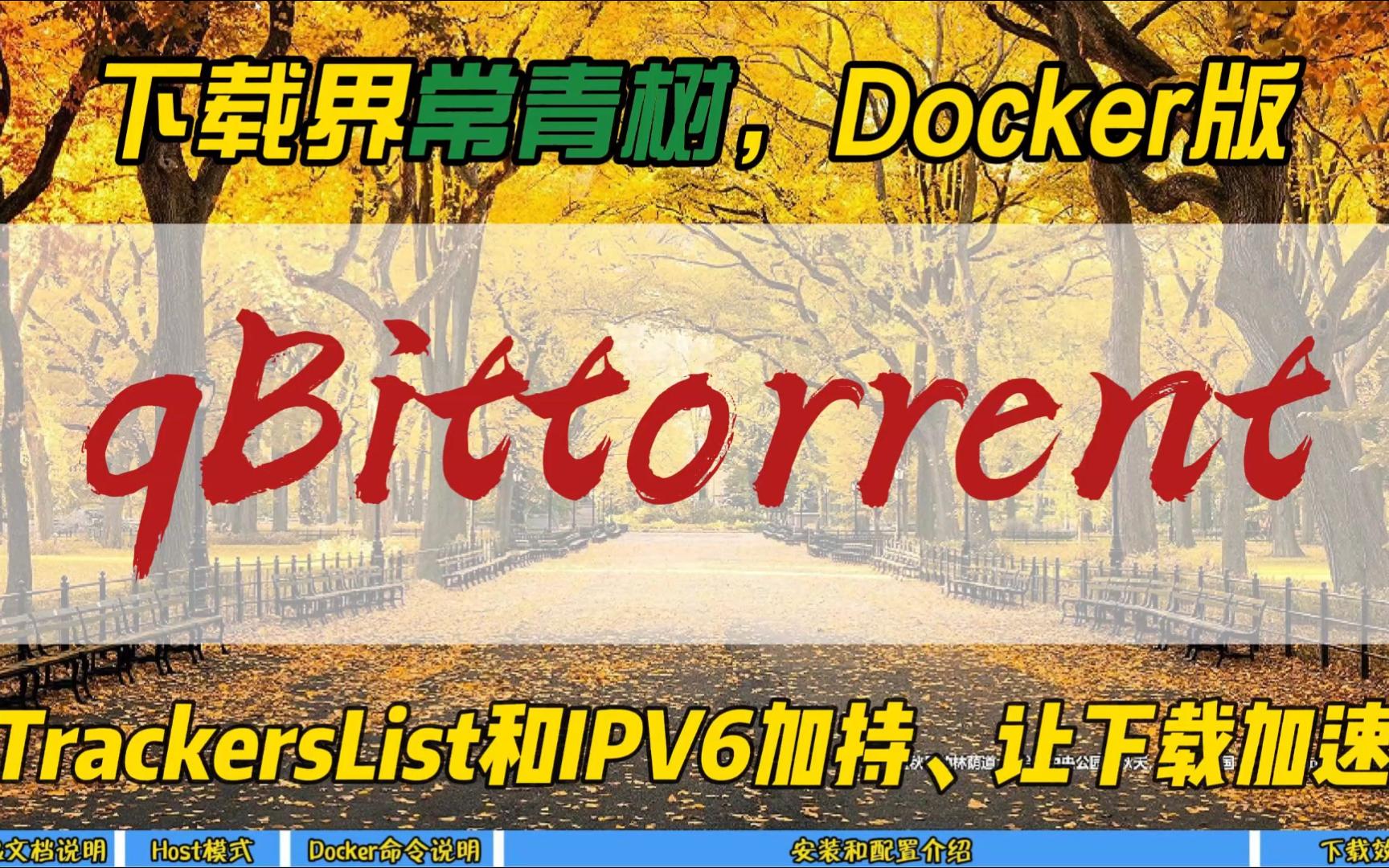 下载界常青树,Docker版qBittorrent~TrackersList和IPV6加持,让下载加速~