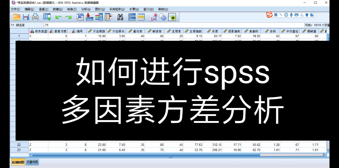 如何进行spss多因素方差分析?