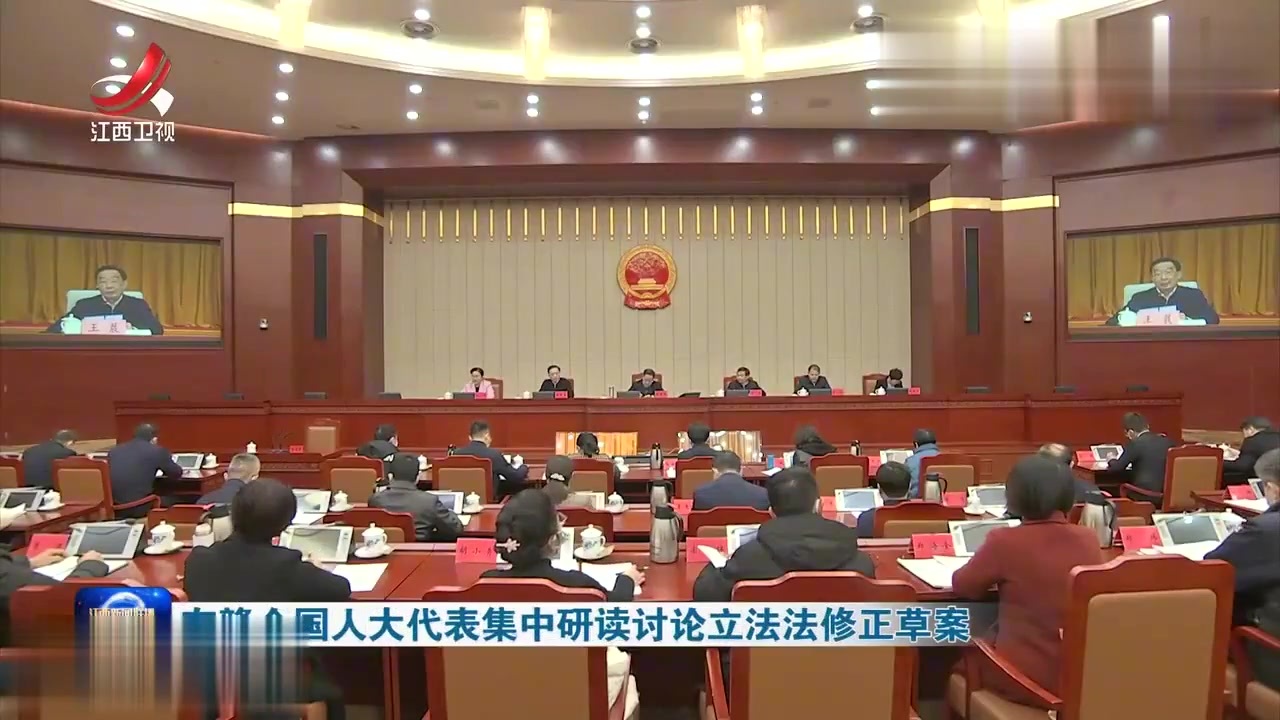 在赣全国人大代表集中研读讨论立法法修正草案