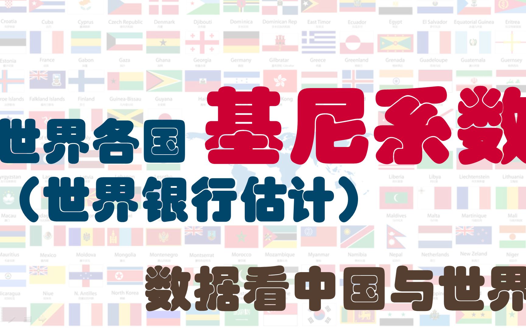 世界各国基尼系数(世界银行估计)