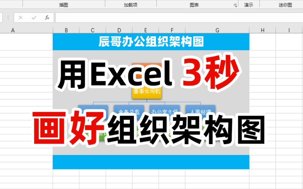 组织架构图你还在一个的画吗,辰哥教你3秒画好!