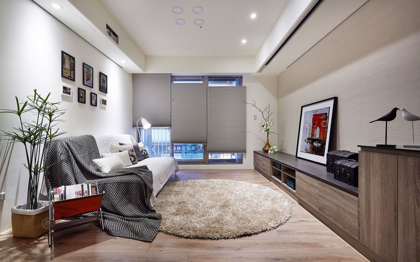 装修效果图丨118㎡现代简约风格新房装修,走廊过道超惊艳!