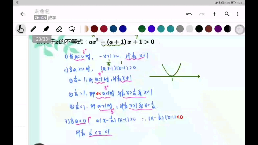 数学含参不等式难题详细讲解坑点!最高次项系数与零的关系,x前必须是...
