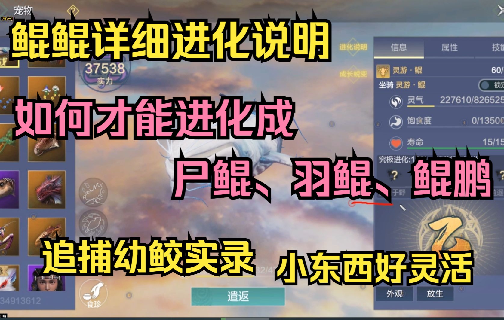 【妄想山海】鲲鲲详细进化说明 如何才能进化成尸鲲、羽鲲、鲲鹏 ...