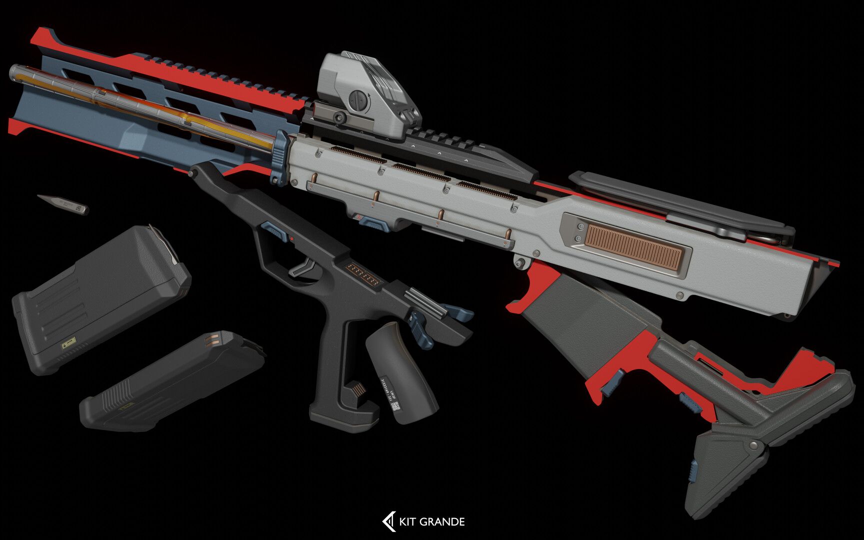 用3Dmax教你制作现代化武器模型-枪械建模