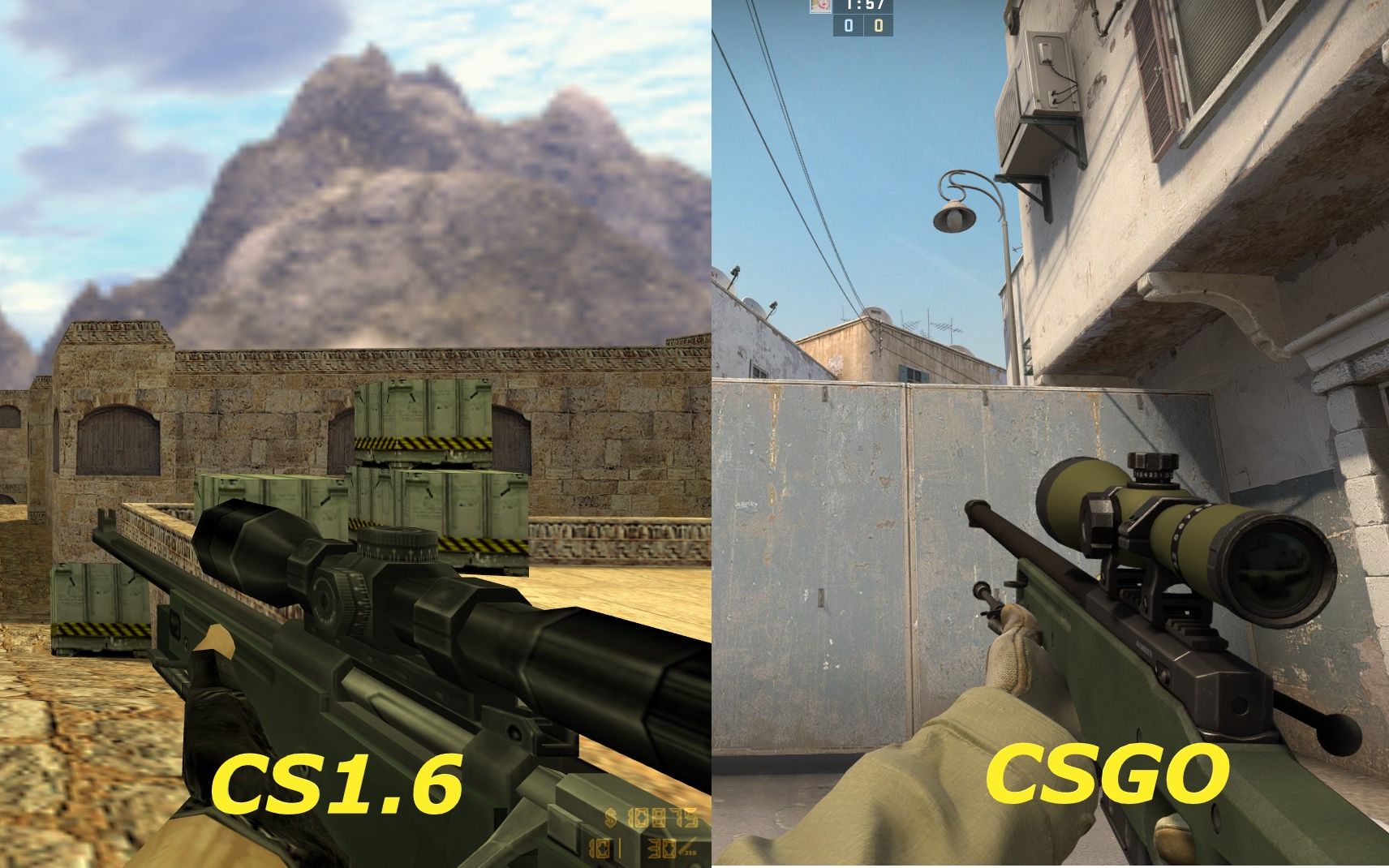 从CS1.6到CSGO,AWP进化史,还有两种样子的大狙很少有人见过!