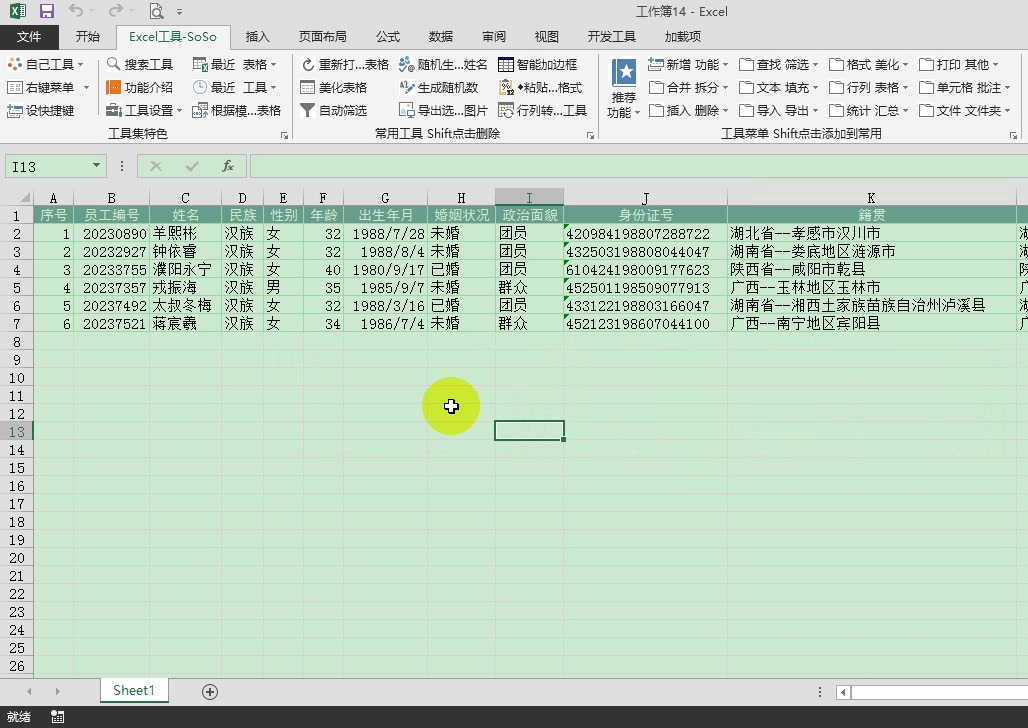 【Excel工具 SoSo】088讲 根据模板批量生成表格