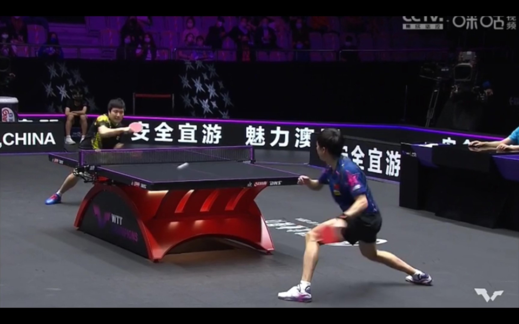 2022WTT乒乓球澳门冠军赛男单R16梁靖崑3:2林高远