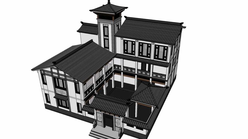 独树一帜,特色民宿住宅微派新中式风格创意设计3D展示