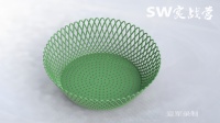 爱军SW实战营SolidWorks基础入门教程编织篮通过圆周阵列扫描等绘制