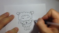 手绘卡通人物篇.小女孩的画法