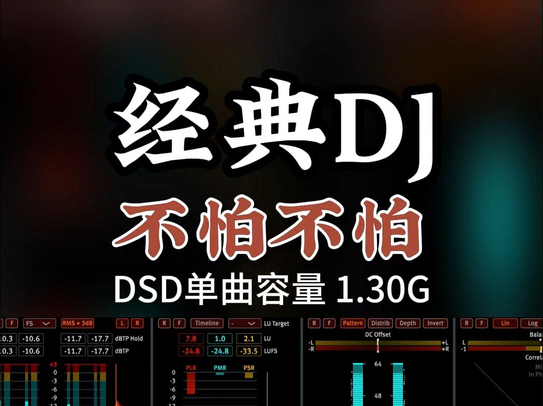 劲爆中文DJ,经典励志老歌,《不怕不怕》DSD完整版1.30G,百万调音师...