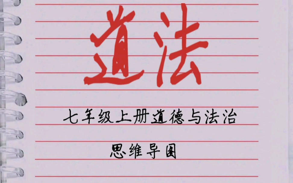 七年级上册道德与法治思维导图
