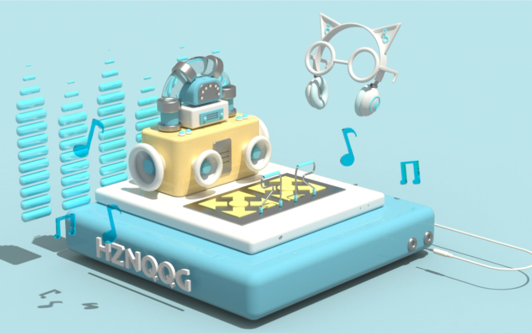 c4d&oc小熊和抓娃娃机的玩具世界