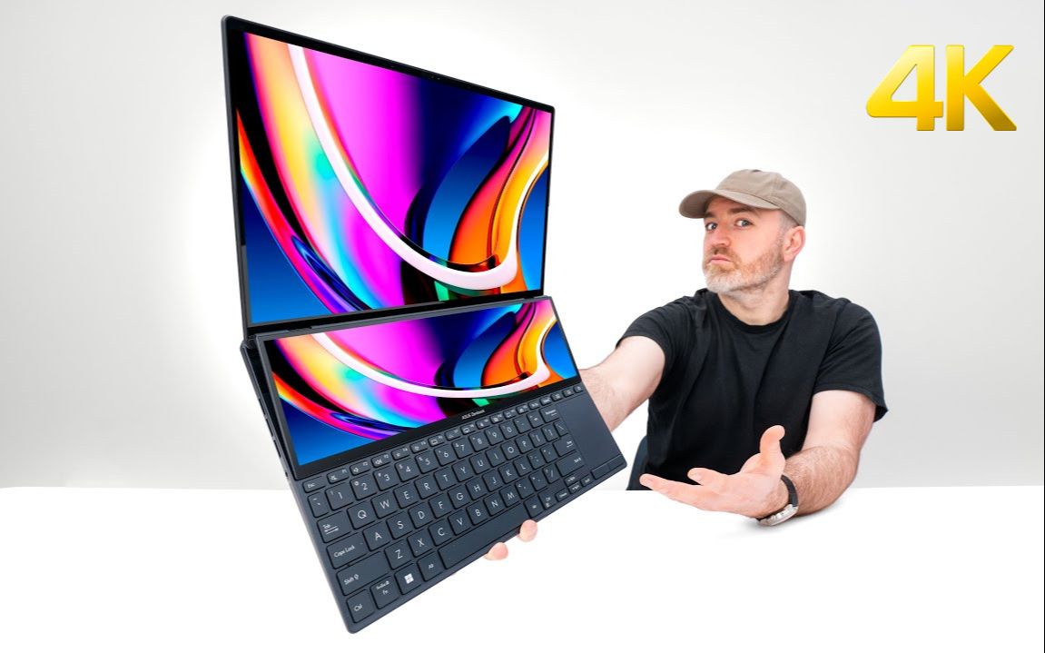 【4K】大胡子开箱华硕Zenbook Pro 14 Duo OLED双屏笔记本电脑 | ...