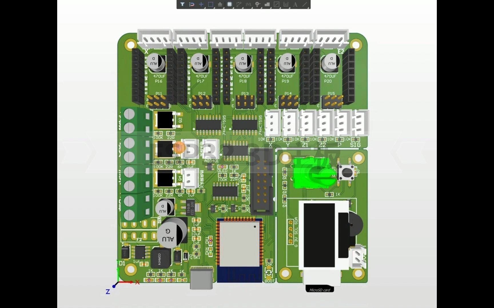 ESP32 3D打印主板 集成屏幕编码器可独立分离