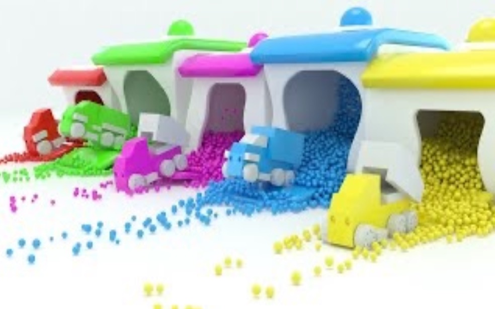 3D 学习 - 直线 玩具和颜色