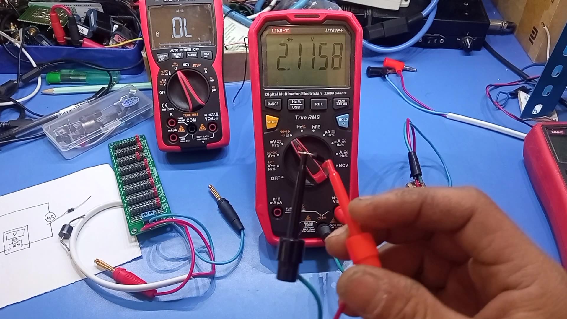 讨论不同的数字万用表以及指针万用表测量检测二极管好坏的差异性