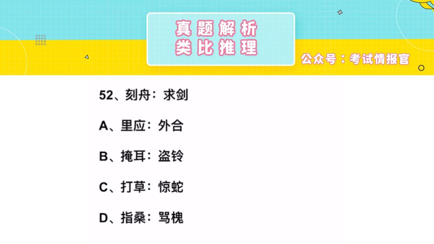 真题解析52-类比推理 #公务员 #公考 #事业单位