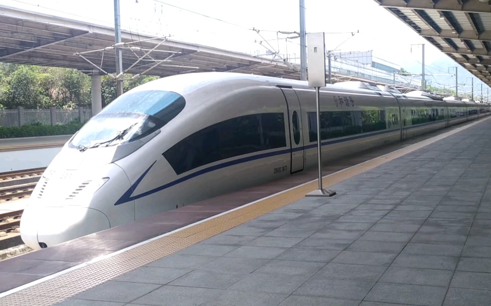 ...有限公司广州动车段长沙动车运用所CRH3C-3073+3080英德西站发车