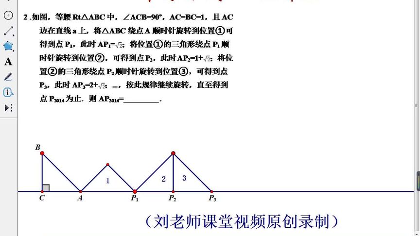 中考数学,规律题精典题型2,几何画板演示,很有套路的