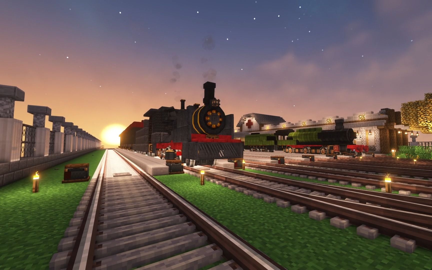 [我的世界机械动力]服务器中蒸汽机车的首次试运