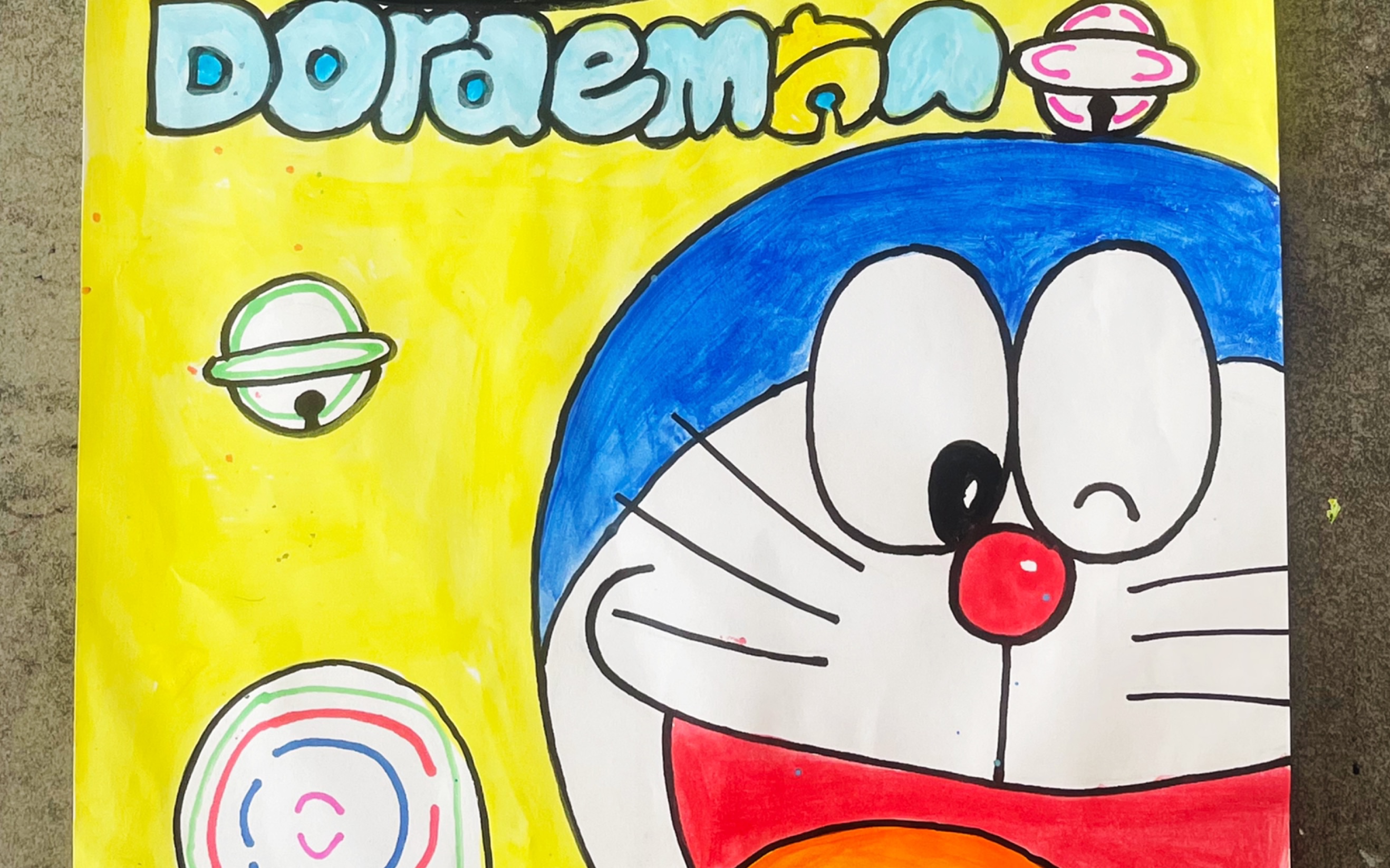 哆啦A梦和大雄儿童简笔画,超级治愈!大家都喜欢哪些卡通人物呀?可以...