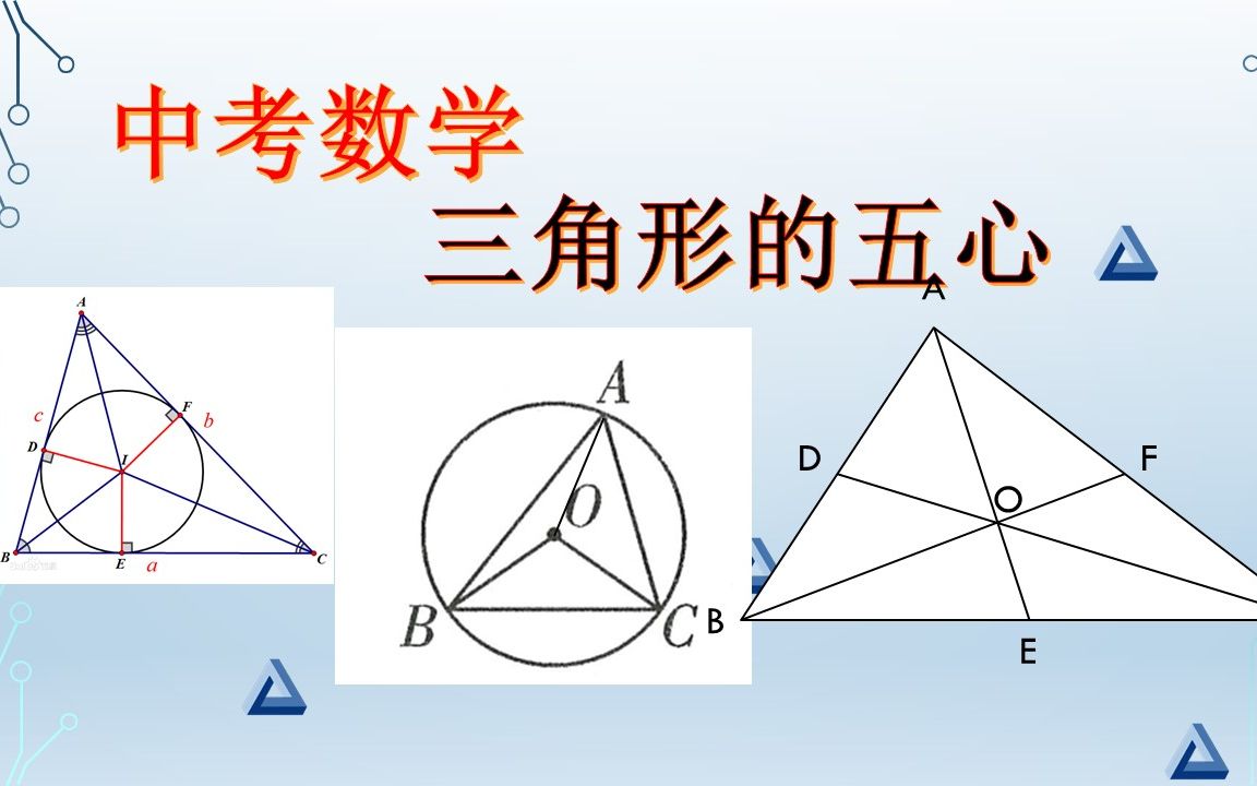 三角形的重心、内心、外心