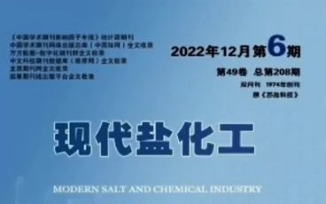 化工类期刊--《现代盐化工》
