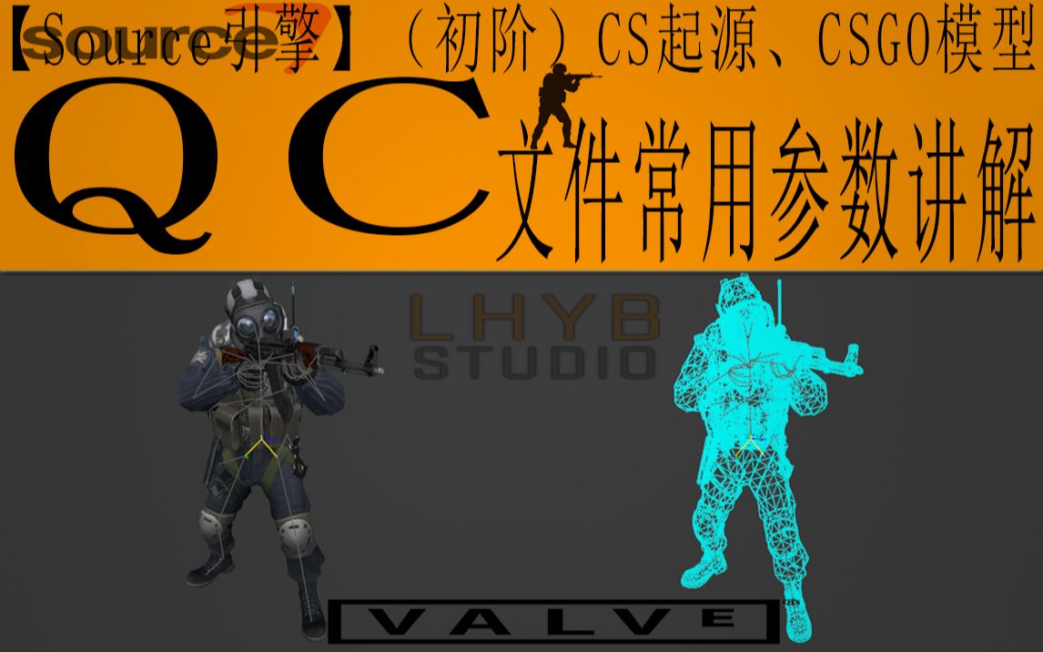 【Source引擎】(初阶)CS起源、CSGO模型QC文件常用参数讲解