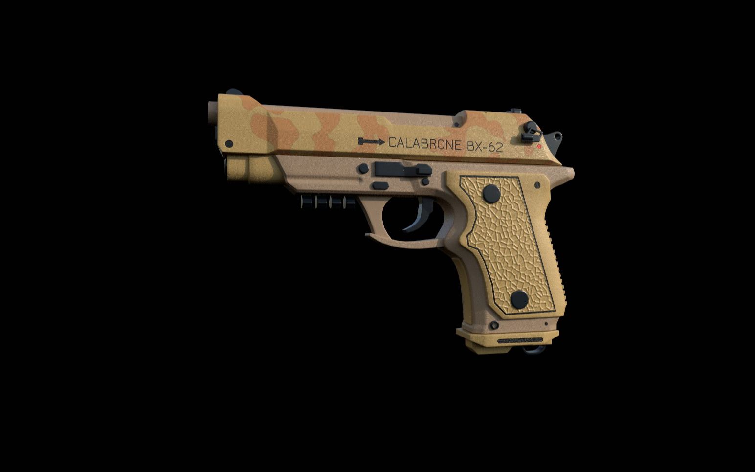 次时代小手枪建模,游戏道具3dmax枪械教学,3dmax基础建模