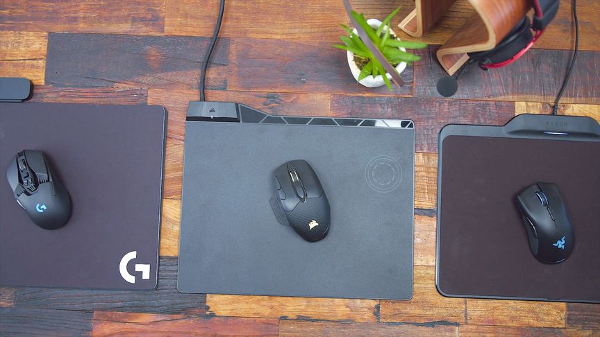 你最想买哪一个?雷蛇、海盗船、罗技 充电鼠标垫对比剪辑版