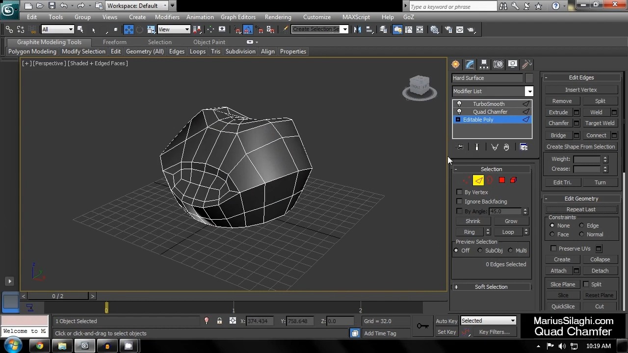 3DS MAX四边型斜倒角插件 Quad Chamfer Modifier 1.16 For MAX 9-...