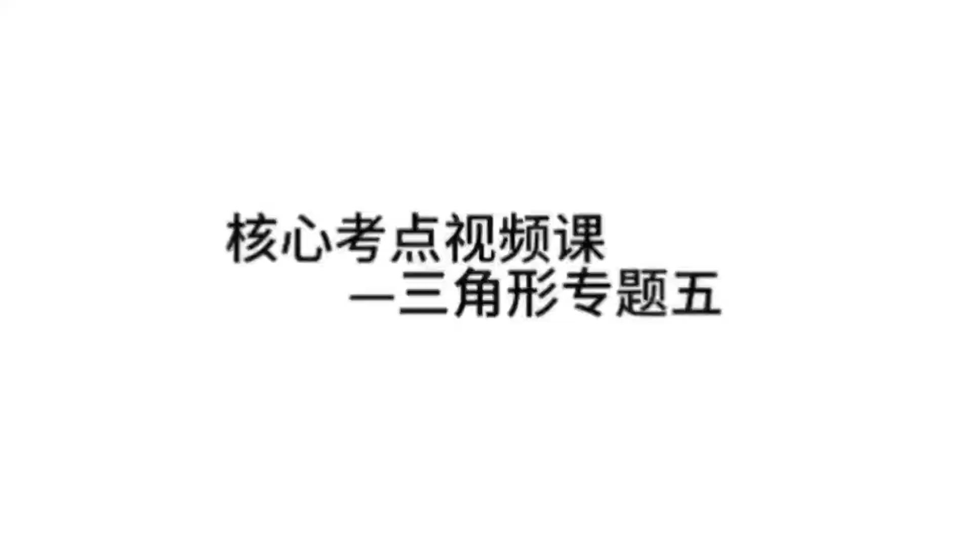 专题五 三角形的内角