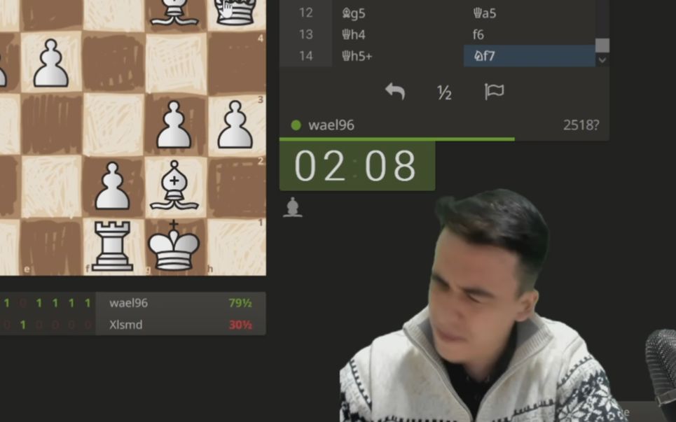 【国际象棋】胜势下送子,up主气急败坏_游戏热门视频