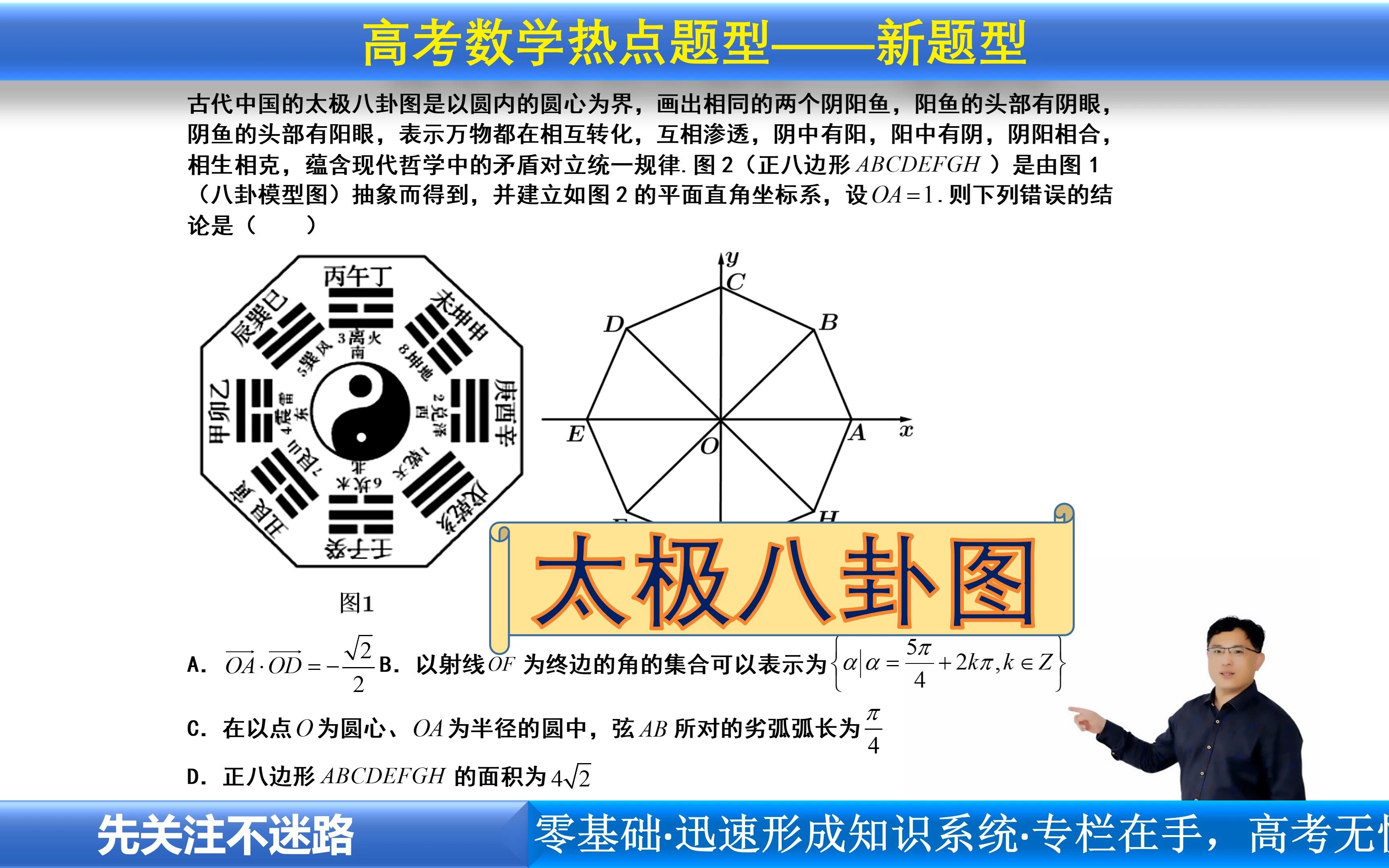新题型第083课:高考数学中的数学文化,太极八卦图中的平面向量数量积...